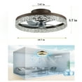 JLPAN Modern Ceiling Fans with Lights and Remote, 19.7in Low Profile ... JLPAN Modern Ceiling Fans with Lights and Remote, 19.7in Low Profile ...