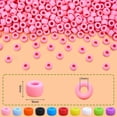 300PCs Silicone Pony Beads for Hair Braiding, Light Pink Colors 6 * 9mm ...