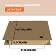 10-Pack Packaging Cartons - 24"x4"x24" Corrugated Boxes for Shipping ...