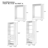 ModMakers Wood Closet System With Drawers, Modular Closet Organizer and ...
