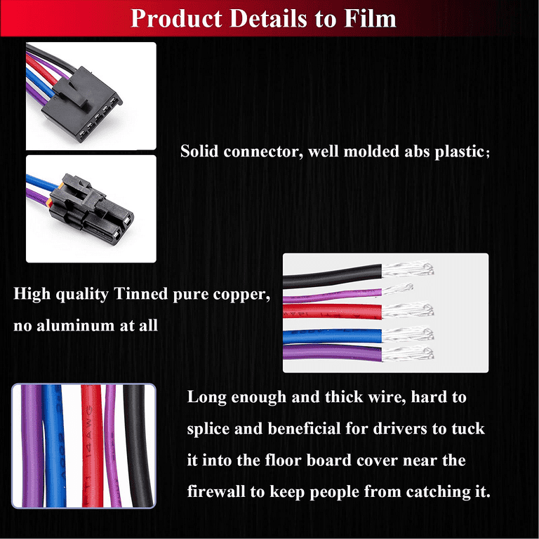 HOPUT Pins Blower Motor Resistor Connector, Replace Wiring, 52% OFF