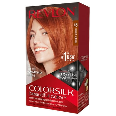 Revlon ColorSilk Ammonia-Free Hair Coloring, Medium Auburn, 100% Gray ...