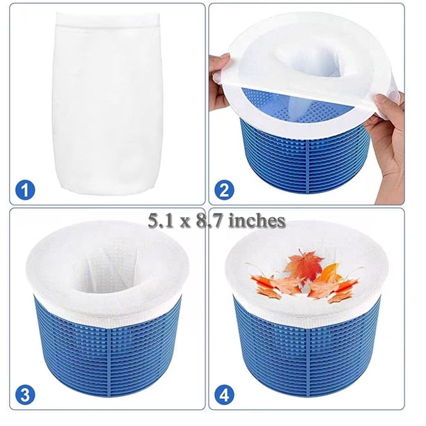 Pool Skimmer Socks, Reusable Savers for Filter Baskets and Skimmers ...