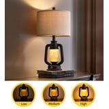 Oneach 3 Way Dimmable Black Metal Table Lamp Set of 2 with USBC+A, 20.5 ...