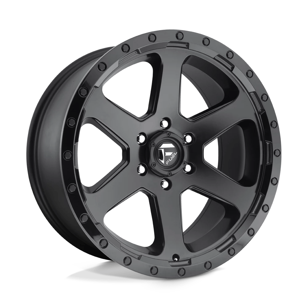FUEL D589 RIPPER 17X9 5X127 1ET 108CB MATTE BLACK GLOSS BLACK LIP WHEEL ...