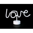EZ-Illuminations Indoor Battery Operated Pink LED Neon-Style Love Light ...