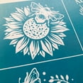 SUNRI Sunflower Bee Self-Adhesive Silk Screen Printing Stencil Mesh ...