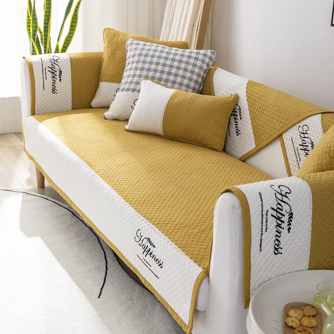 Green Buffalo Check Sofa | Baci Living Room