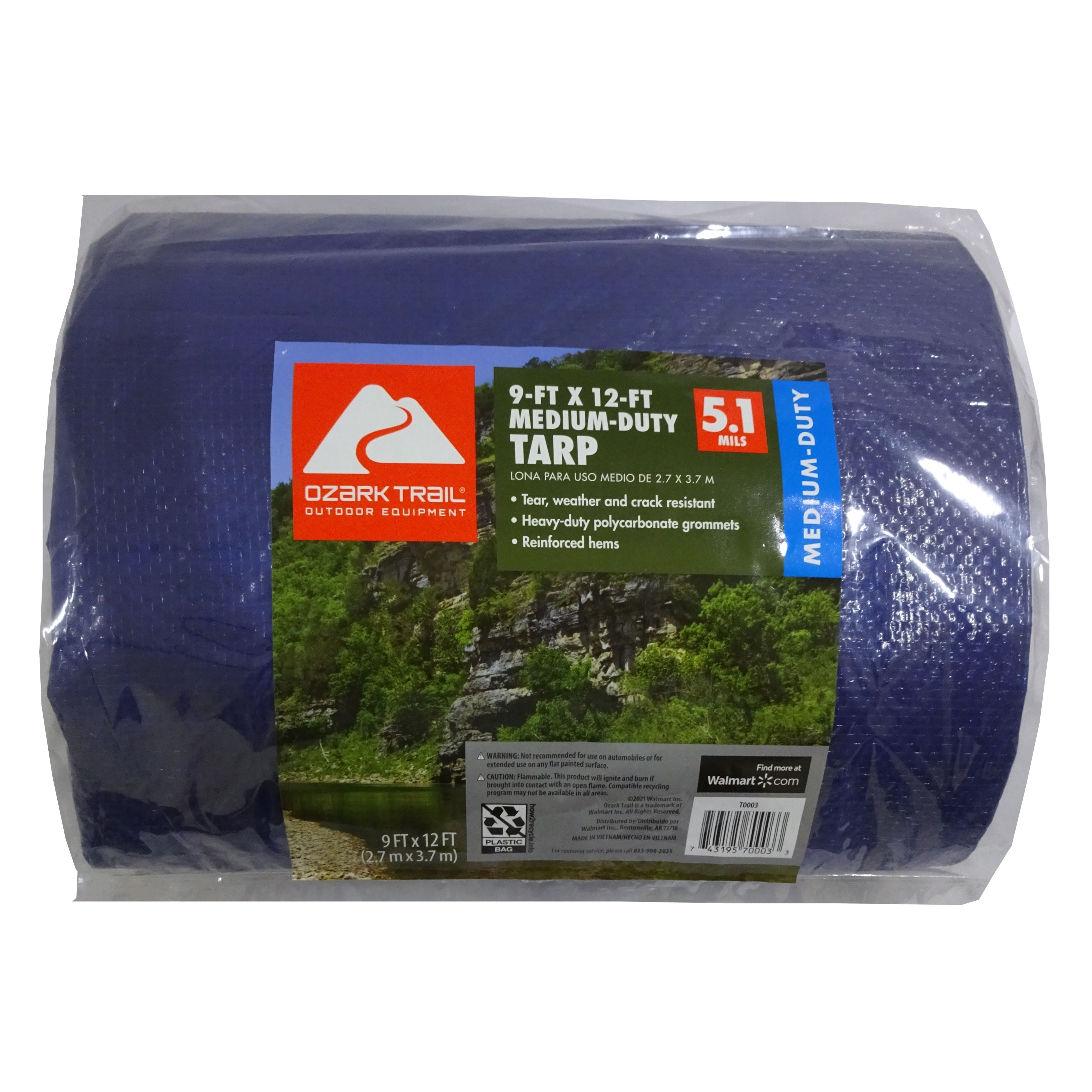 Ozark Trail Medium Duty Tarp, 9' x 12', Material PE - Walmart.com