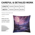 18"x18" Pillow Protector Nebula And Planets Space Purple And Blue ...