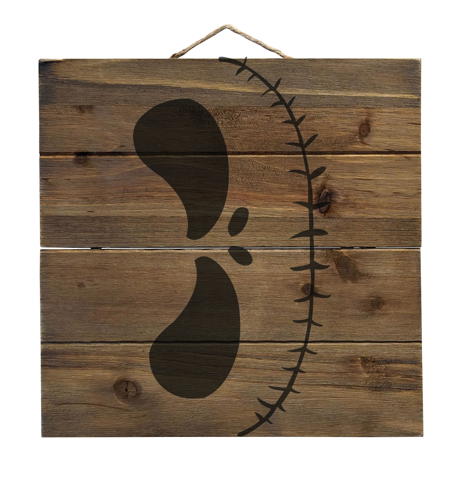 Halloween Skeleton Face - Decorative REAL WOOD Wall Art - Faux Pallet ...