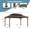 Modern Shade Hardtop Gazebo 12' x 16' with 4 LED Lights, Permanent ...