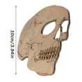 4 inch Wooden Skull Shaped Coaster, Halloween Tabletop Placemat Drink ...