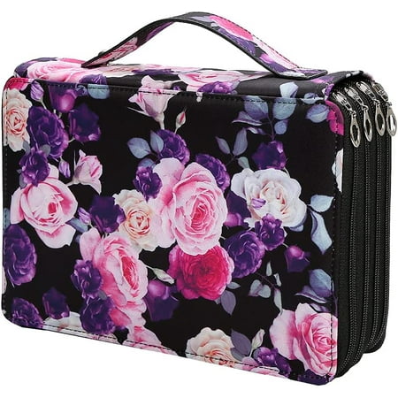 Diayung Portable Colored Pencil Case Rose Pencil Case Slot Holds 300 ...