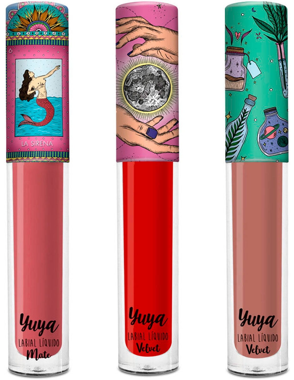 Yuya - Paquete 3 Labiales líquidos Mate (Sirena, Rame, Te quiero ...