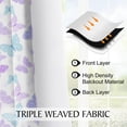 Butterfly and Lace Purple Pattern Blackout Curtains,Triple Weaved ...