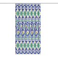Blue Yellow Paisley Border Pattern Print Shower Curtain,Cloth Fabric ...