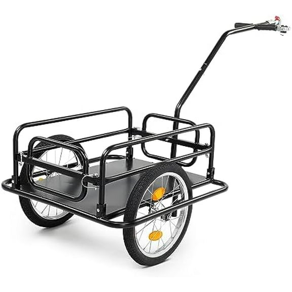 Xspec Bicycle Pull Behind Cart Wagon, 2-in-1 Bike Cargo Trailer ...