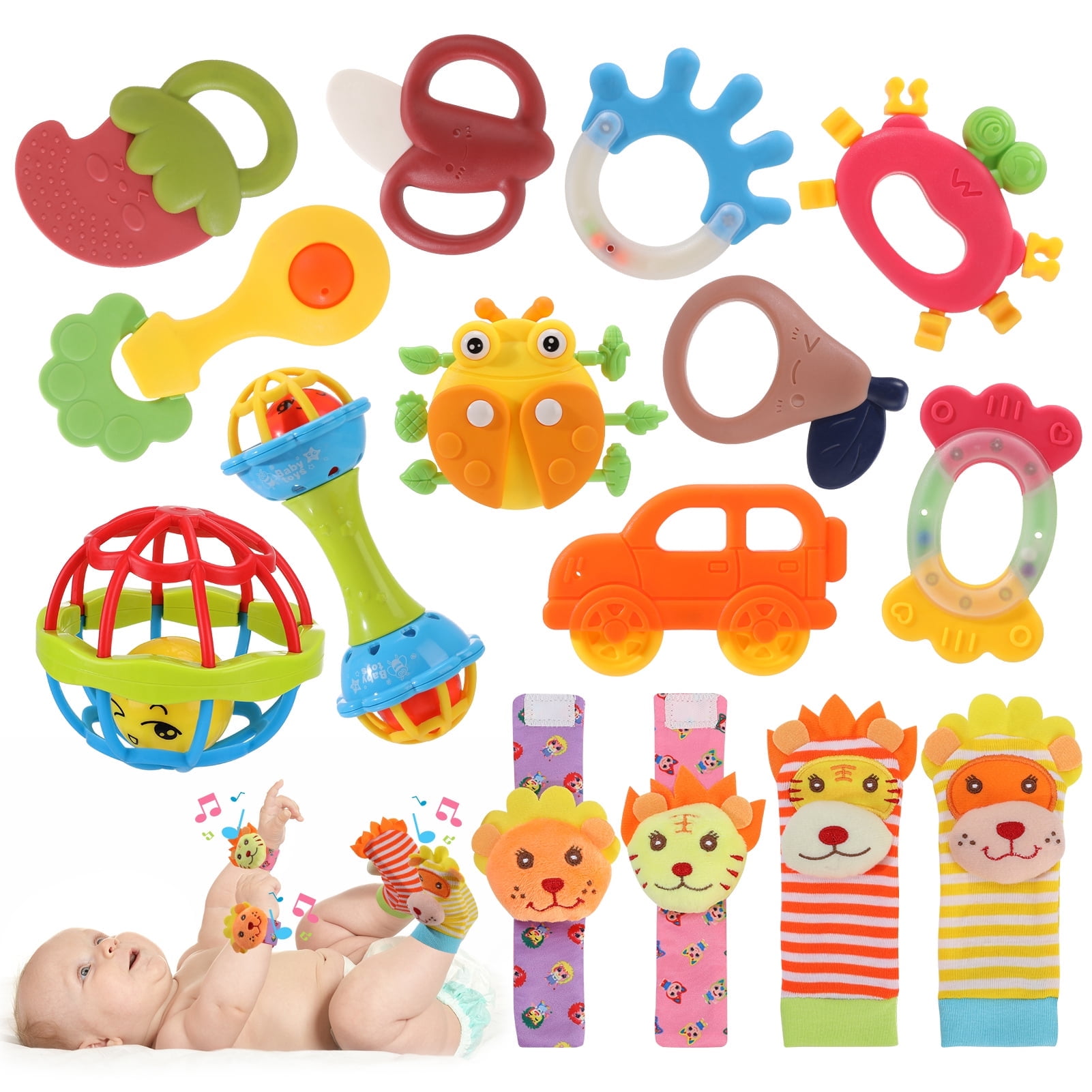 Click here for Grm 18pcs Baby Rattles 0-6 Months  Baby Wrist Ratt... prices