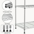 1750 lbs 5 Tier Storage Rack Metal Wire Shelving Unit Storage Standing ...