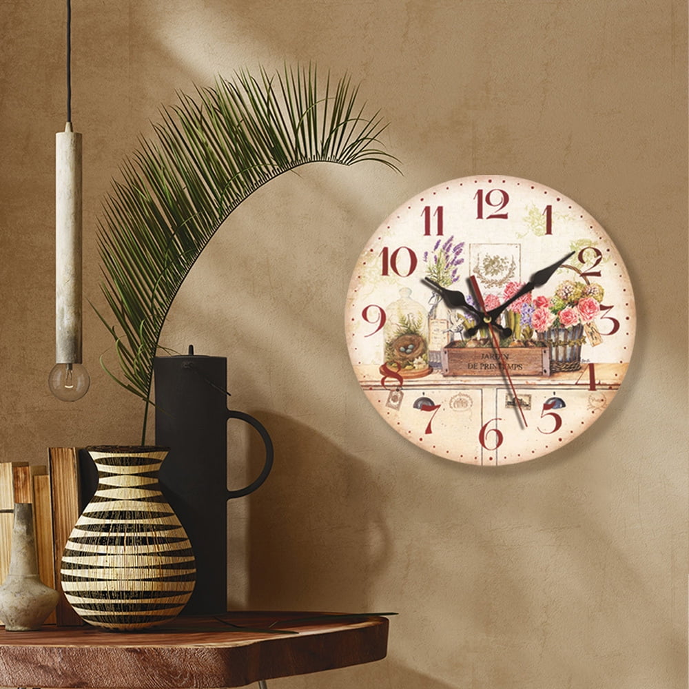 30cm Battery Operated Wall Clock Noiseless Quartz Wall Clock Decor for ...