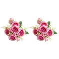 Sunjoy Tech 2Pcs Artificial Rose Flowers Decoration Pastoral Style ...