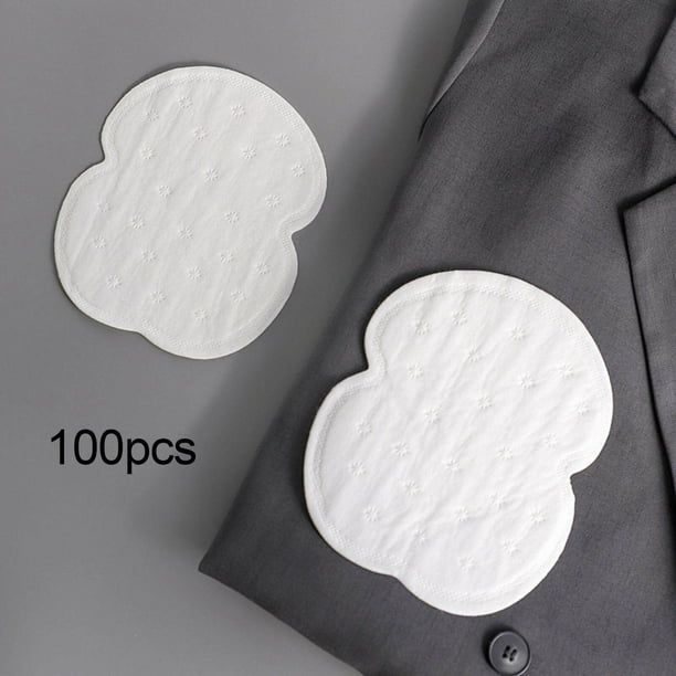 ruzhgo 100 Pieces Disposable Underarm Sweat Pads White Stickers for ...