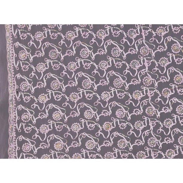 ZELOUF Allover Flower Sutash And Sequins On Tulle , Sewing, DIY, Crafts ...