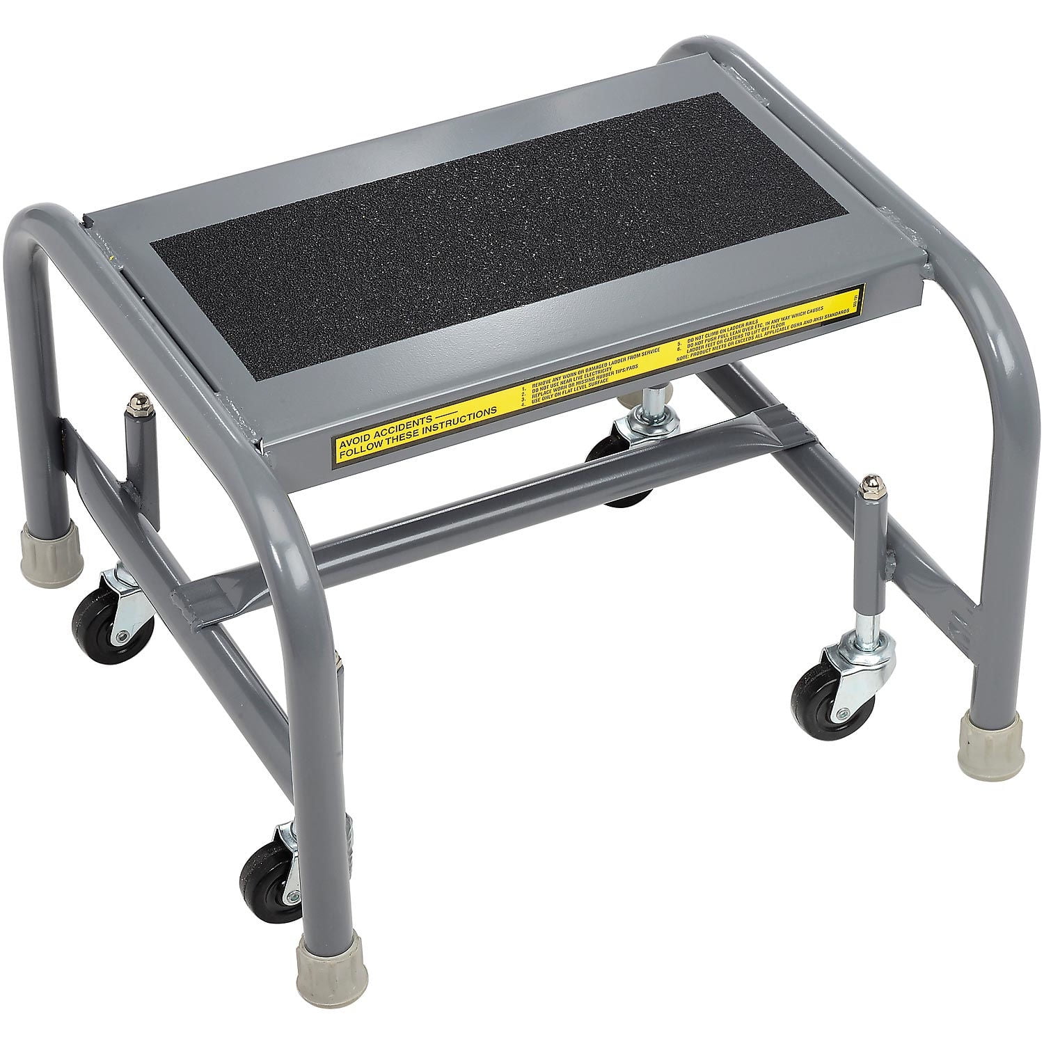 Tri Arc WLSR001163-WM 1 Step Mobile Steel Step Stand w/ Solid Anti-Slip ...