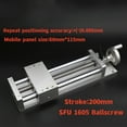 Miumaeov 200MM Manual Cross Sliding Table Ball Screw Linear Rail Slide Stage Actuator Table CNC ...