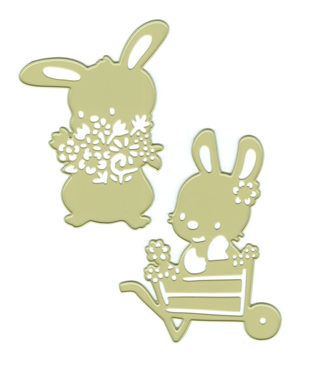 Joy! Crafts Cut & Emboss Die-Spring Rabbits, 2"X2.5" - Walmart.com