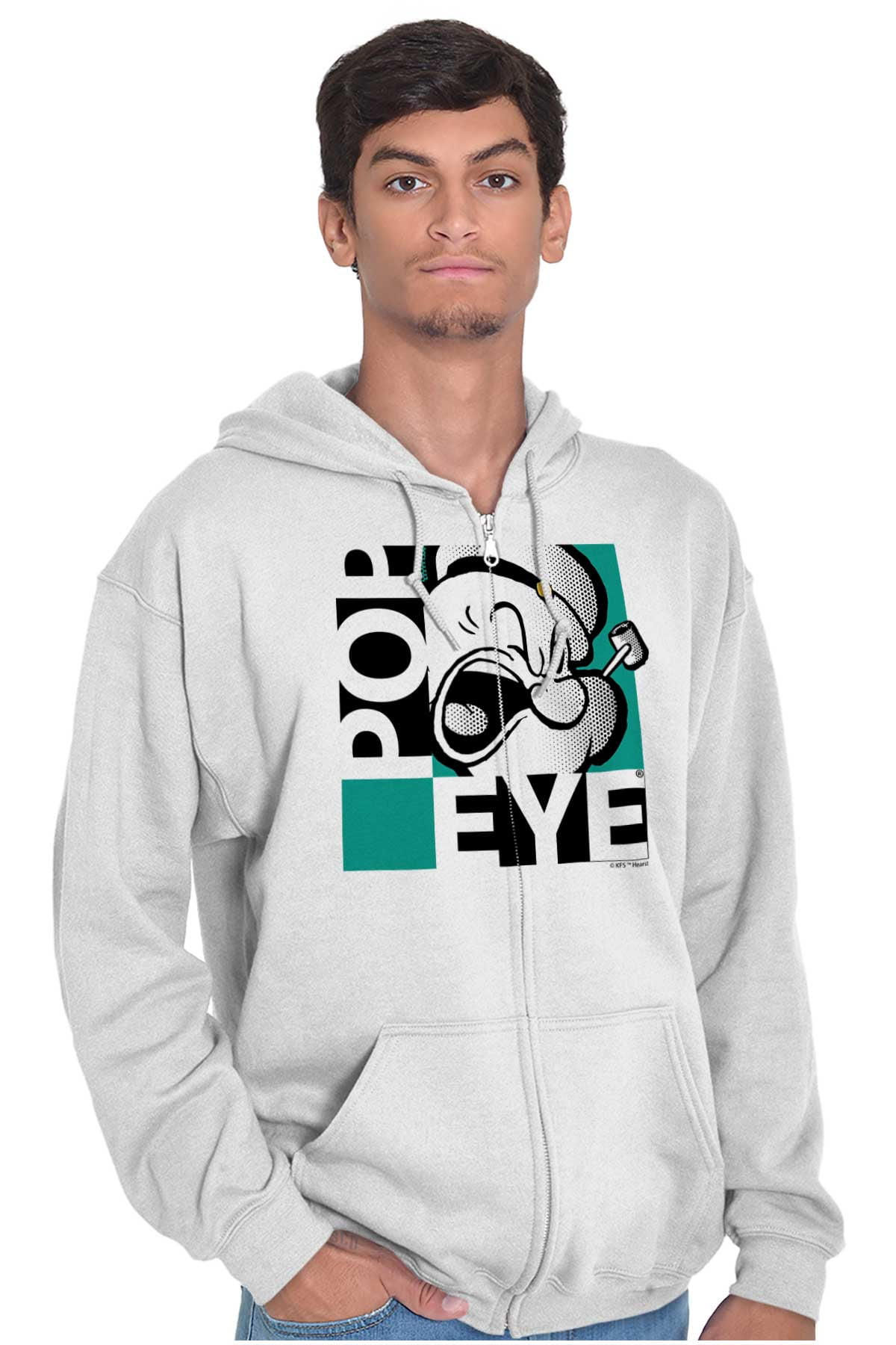 Popeye Comic Book Cartoon Pop Art Zip Up Hoodie Men's Women's Brisco ...