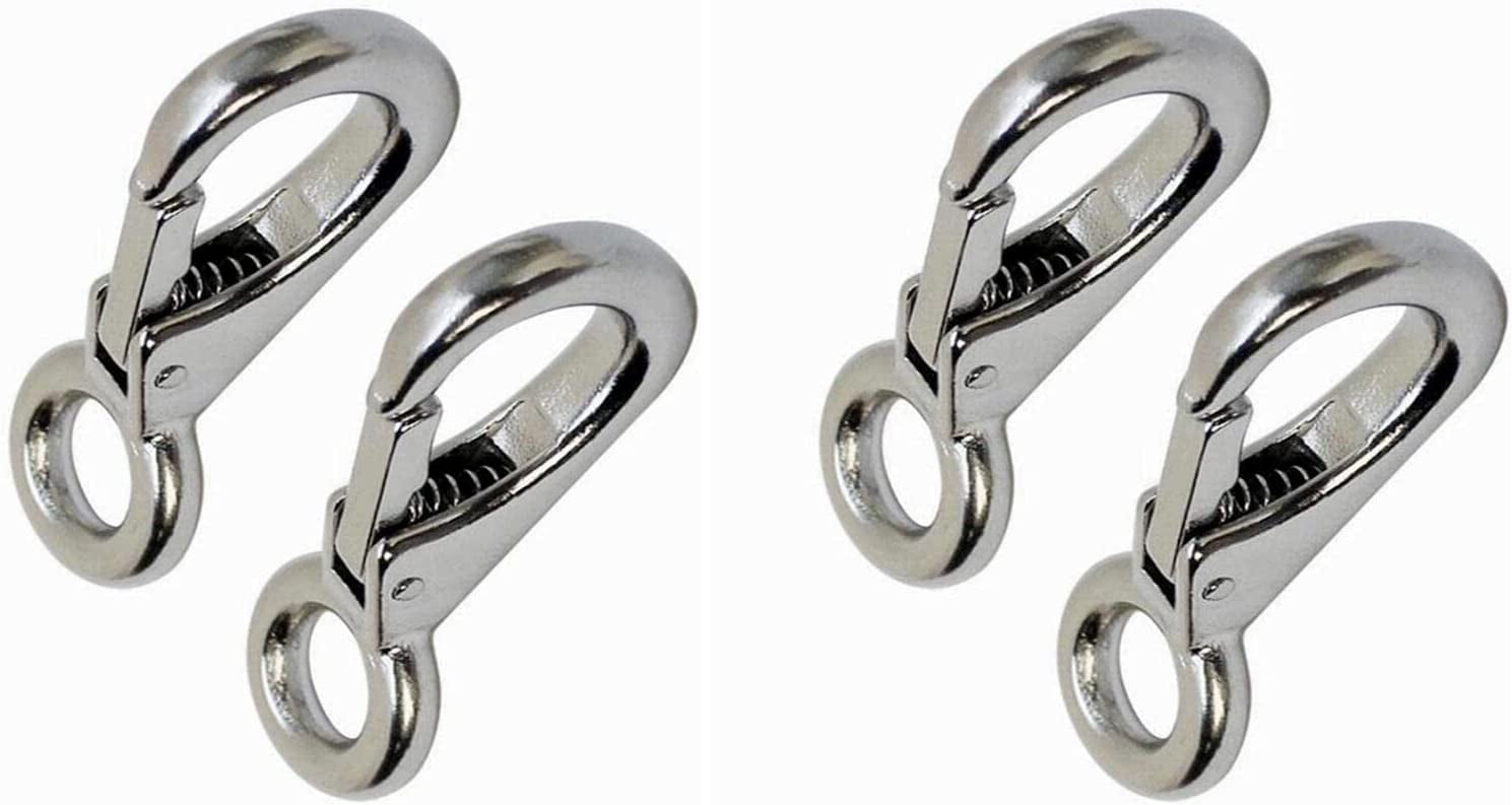 Spring Snap Leash Hook, Stainless Steel 316 Mini Snap Shackle,Quick ...