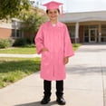 Childrens Graduation Dress Knitted Robe with Hat Shiny Graduation Gown ...