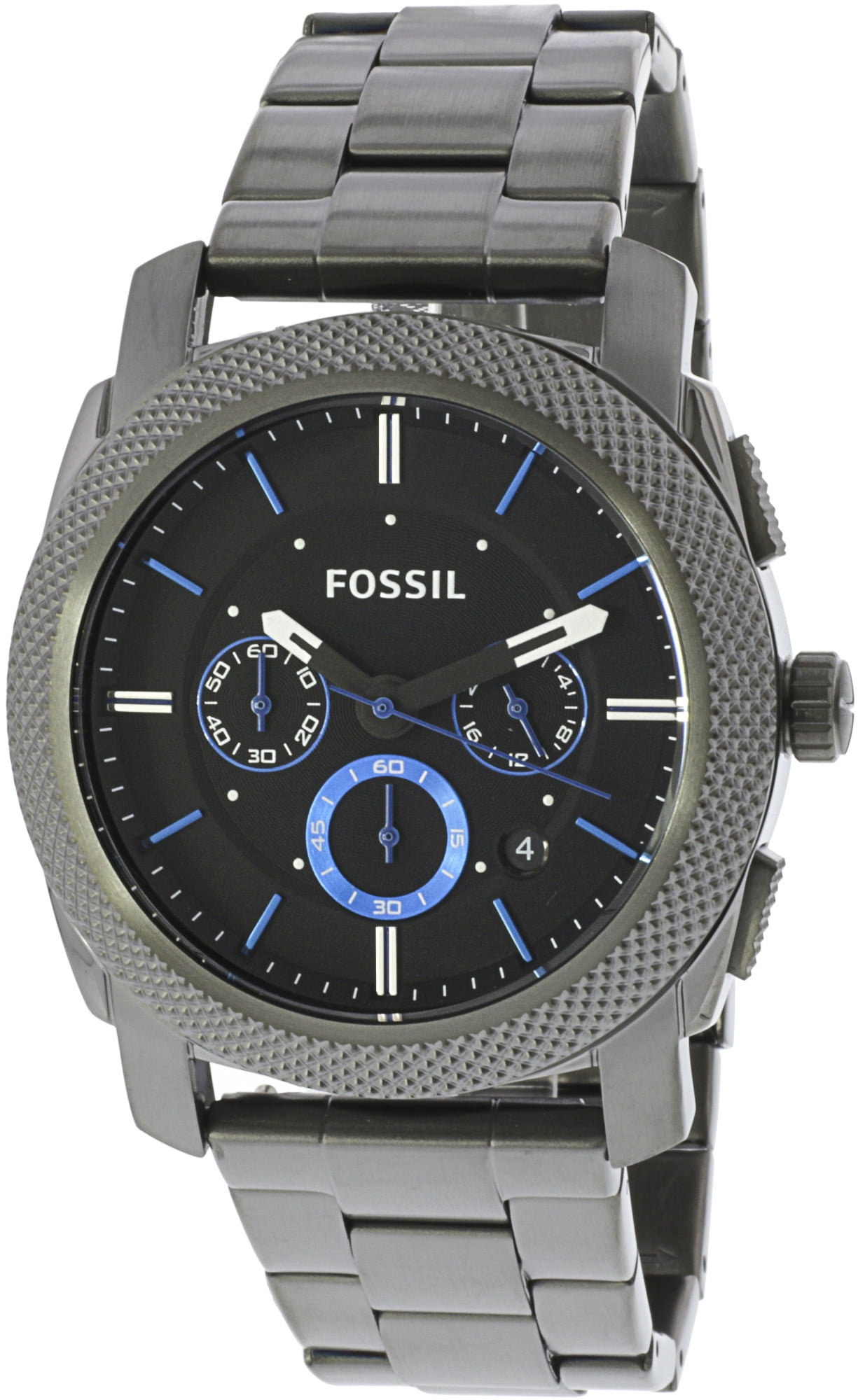 Fossil Men's Machine FS4931 Grey Stainless-Steel Plated Japanese Quartz ...