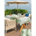 Green Ink Marble Rectangle Outdoor Tablecloth with Umbrella Hole ...
