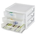 Sterilite Wide 3 Drawer Unit Plastic, White - Walmart.com