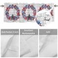 American Flag Kitchen Valances for Windows 42x12 Inch Kitchen Curtains ...