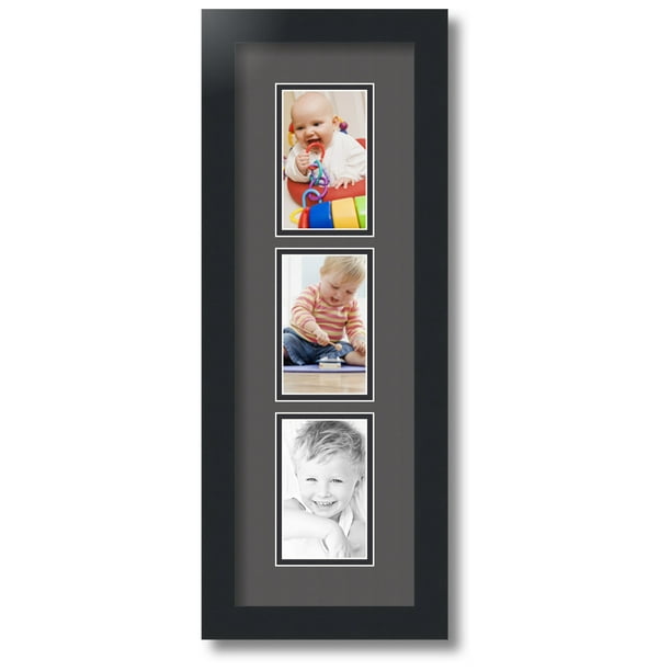 ArtToFrames Collage Photo Picture Frame with 3 - 3x5 Openings, Framed ...