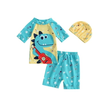 Qtinghua Infant Toddler Baby Boys Rash Guard Swimwear Fish Print Short ...