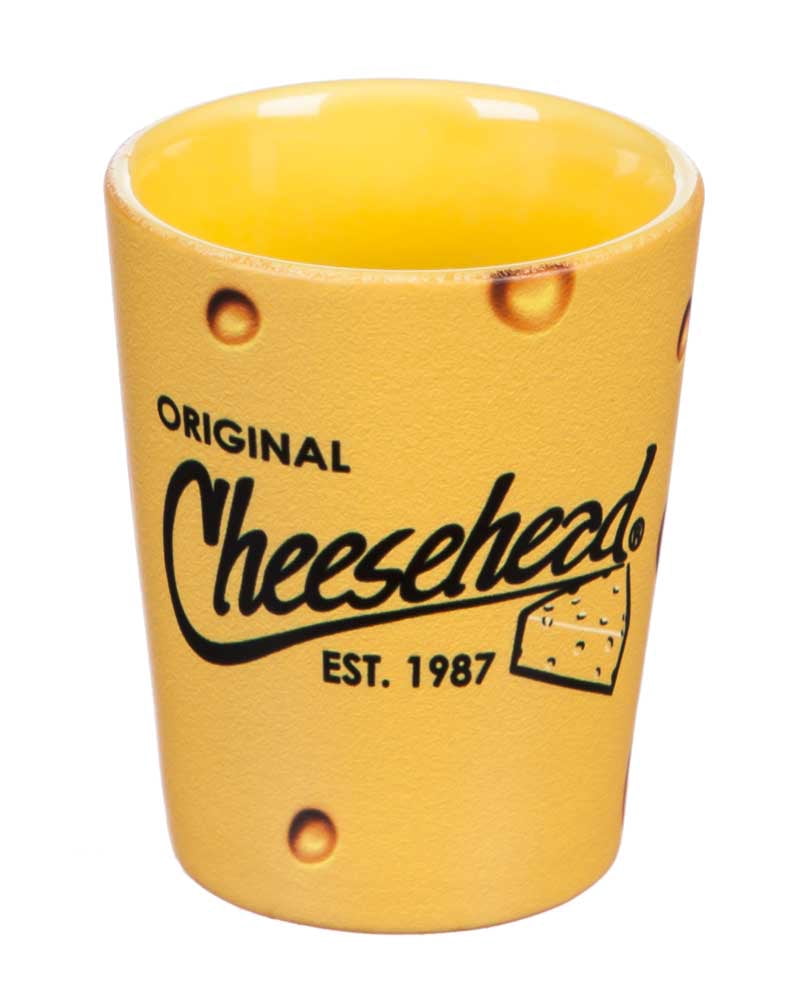 Original Cheesehead Ceramic 2-Tone Shot Glass - Gold Finish, 2 oz ...
