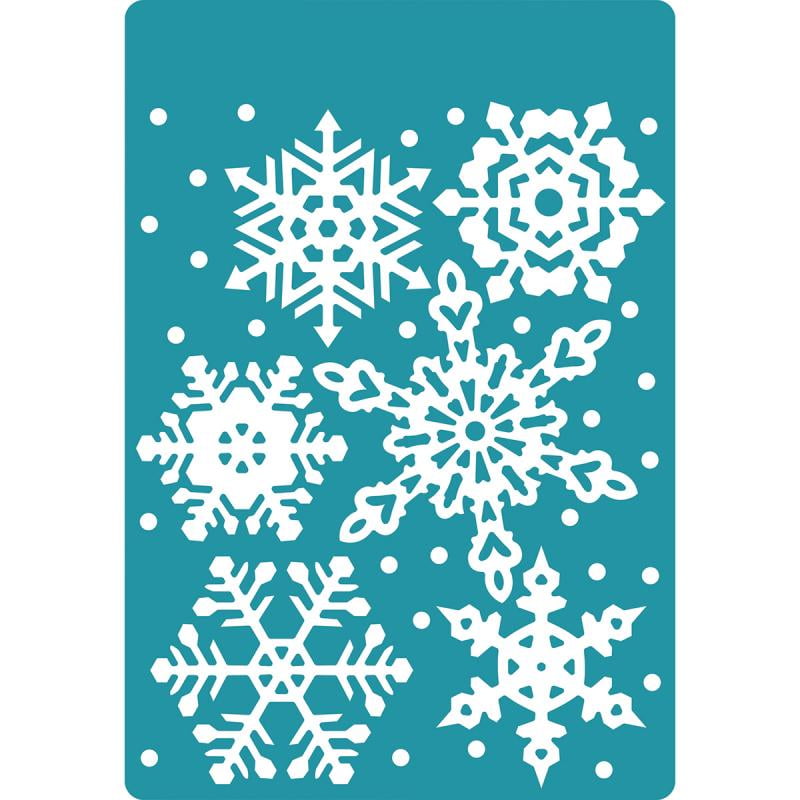 Sizzix Textured Impressions A2 Embossing Folder-falling Snowflakes ...