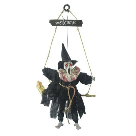 Horrible Halloween Witches Welcome Sign for Door, Scary Hanging Skull ...