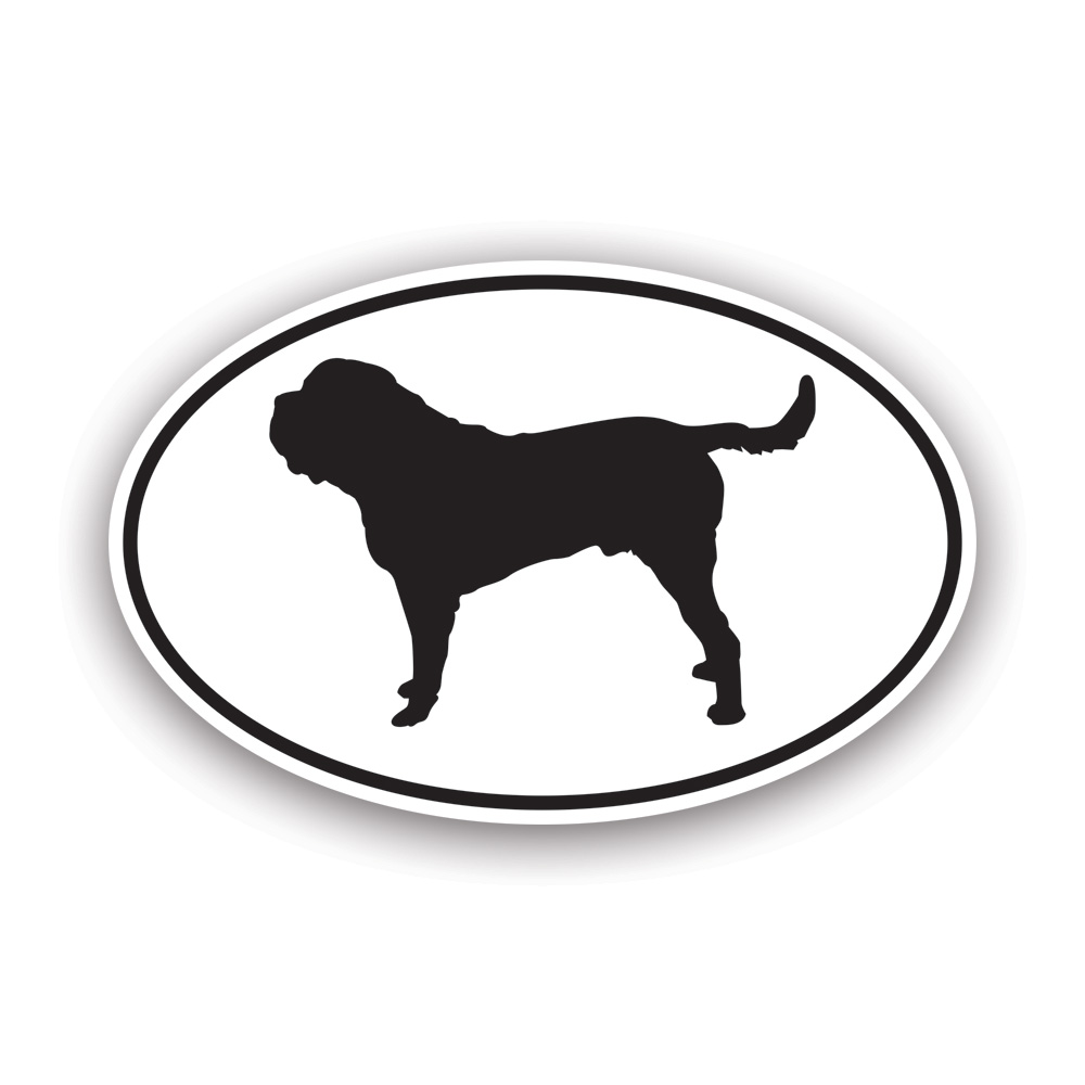 English Mastiff Euro Oval Sticker Decal - Self Adhesive Vinyl ...