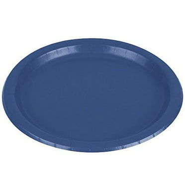 Paper Plates, 9 in, Navy Blue, 16ct - Walmart.com