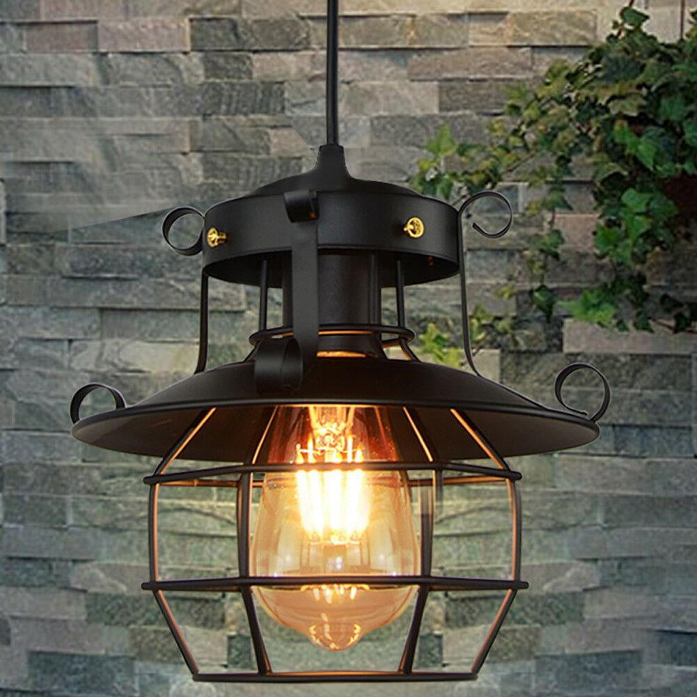 Home & Living 10/250cm Rustic POLISHED STEEL ceiling light Shade Round ...