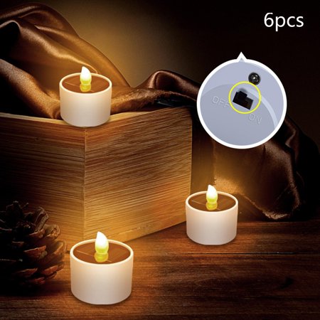 Solar LED Candles Tealight Solar for Dinner Table Pathway Decor ...