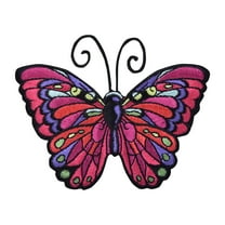Large Copper Butterfly with Tulips Embroidered Iron on/Sew Patch ...