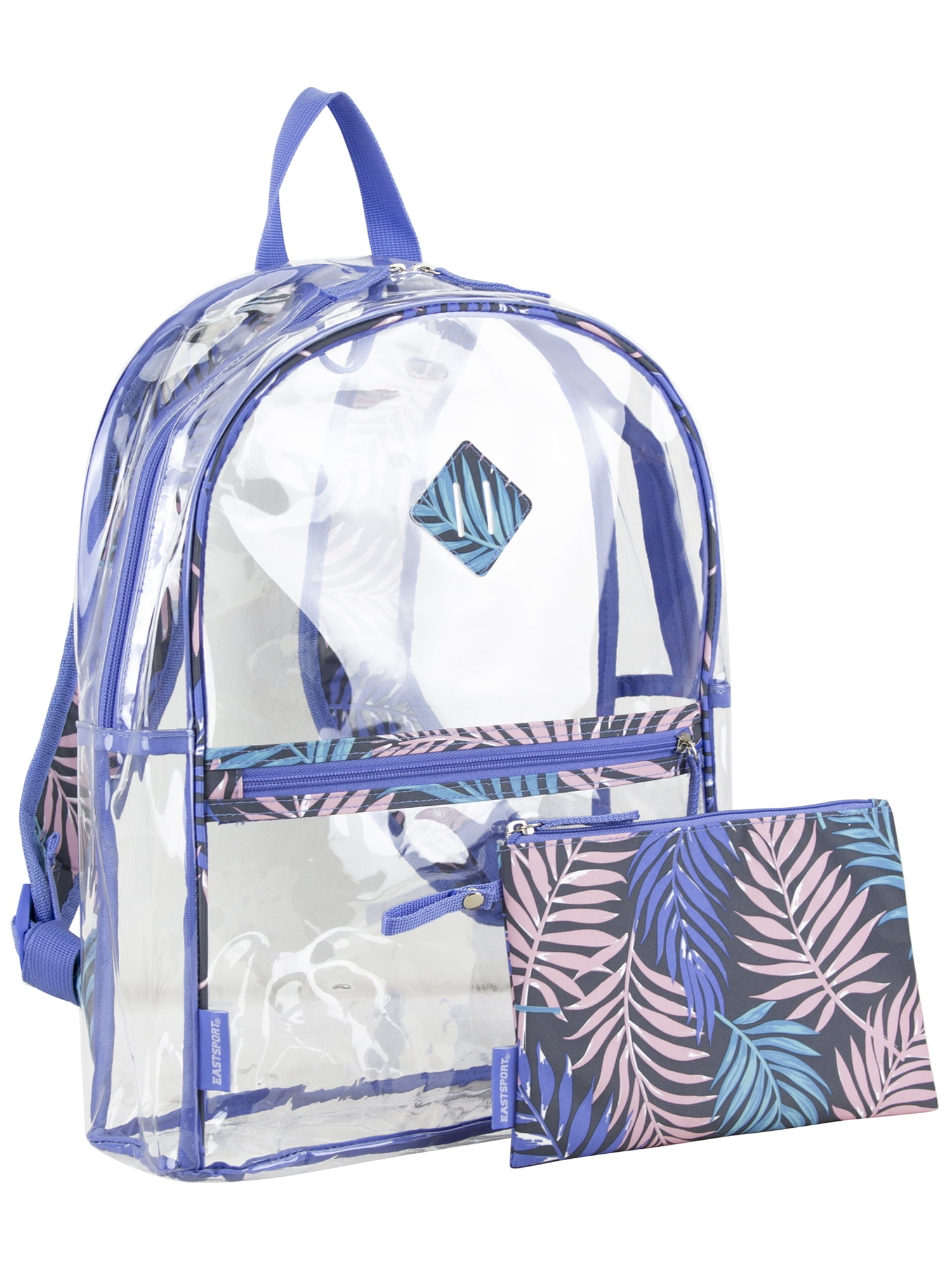 Eastsport Unisex Clear Backpack with Pencil Case, Palm Print - Walmart.com