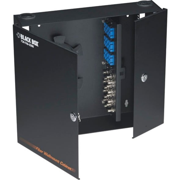 Black Box JPM402A-R2 Wallmount Fiber Enclosure Locking - 4-Slot ...
